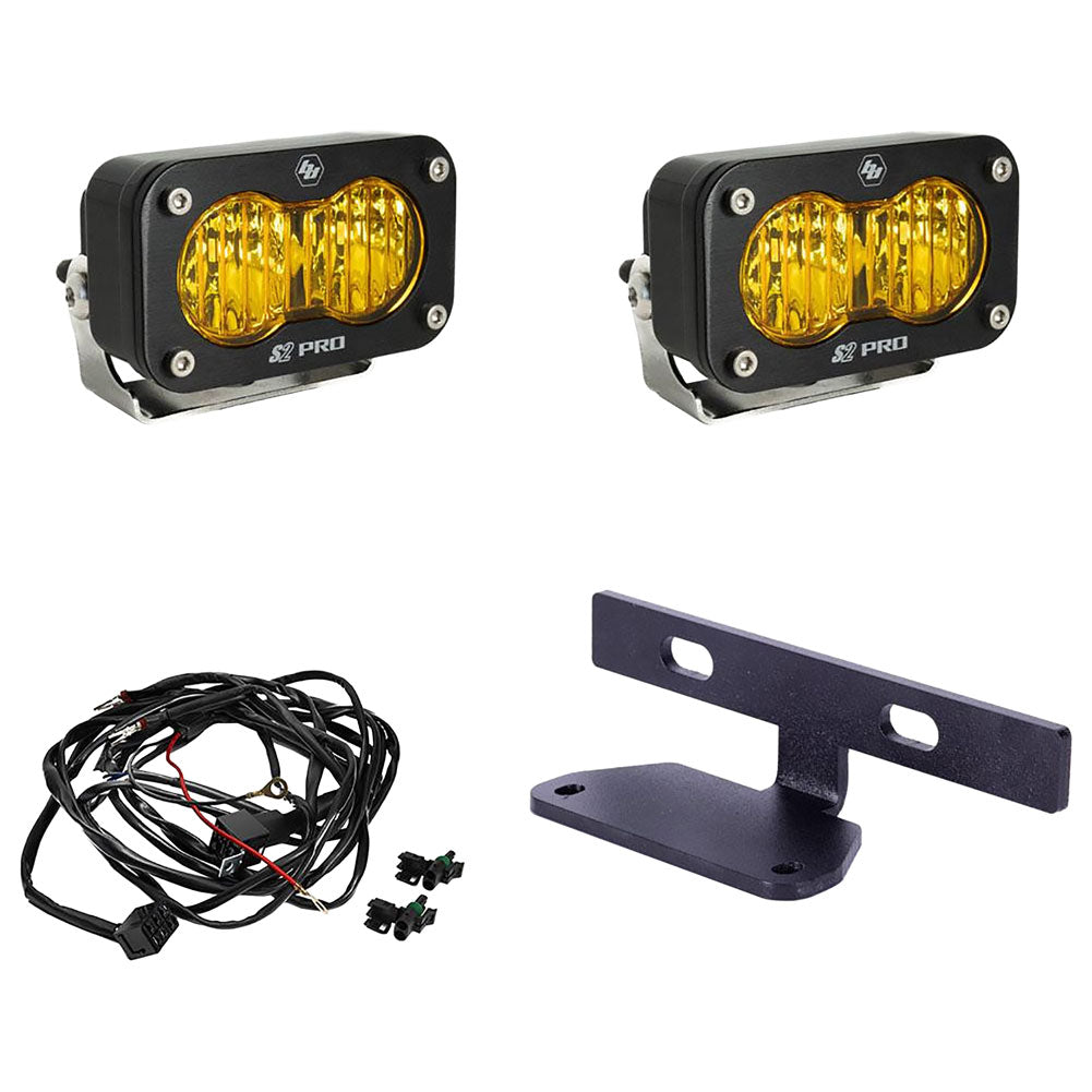 Baja Designs Dual S2 Pro Hood Mount LED Light Kit Can-Am Maverick R 20